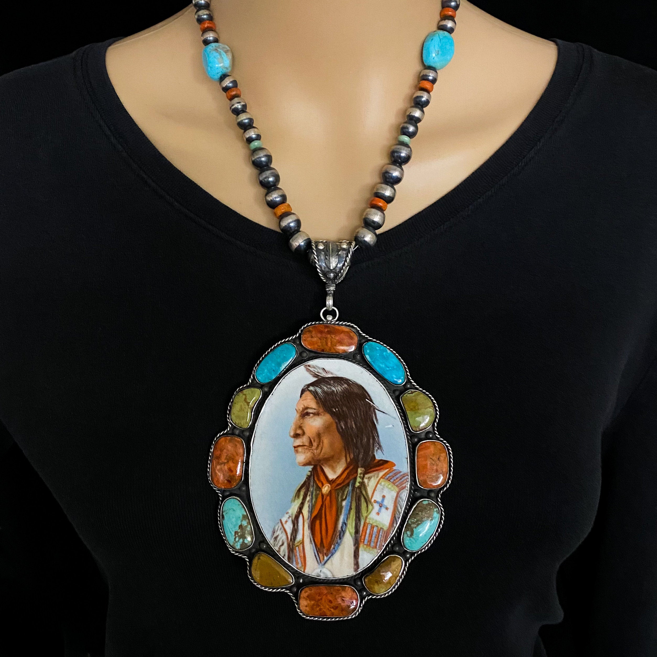 Chief Wolf Robe Pendant | WESTERN VINTAGE REVIVAL JEWELRY, LLC